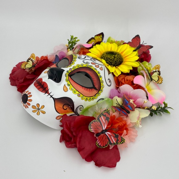 Boutique | Accessories | Day Of The Dead Flower Mask | Poshmark